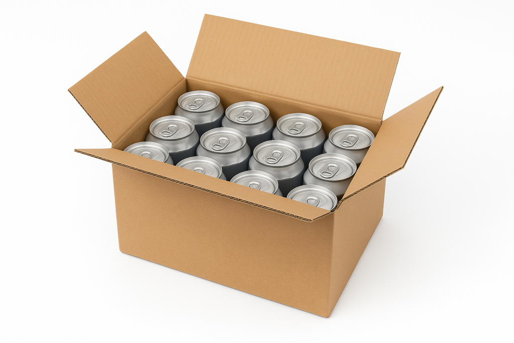 12 x 330ml Beer Can Box – Double Wall (266 x 199 x 116mm) - Weedon Direct